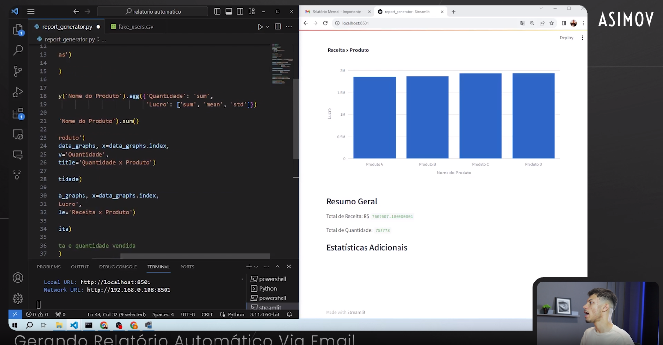 Gerando Relatório Automático via Email com Python | Asimov Academy