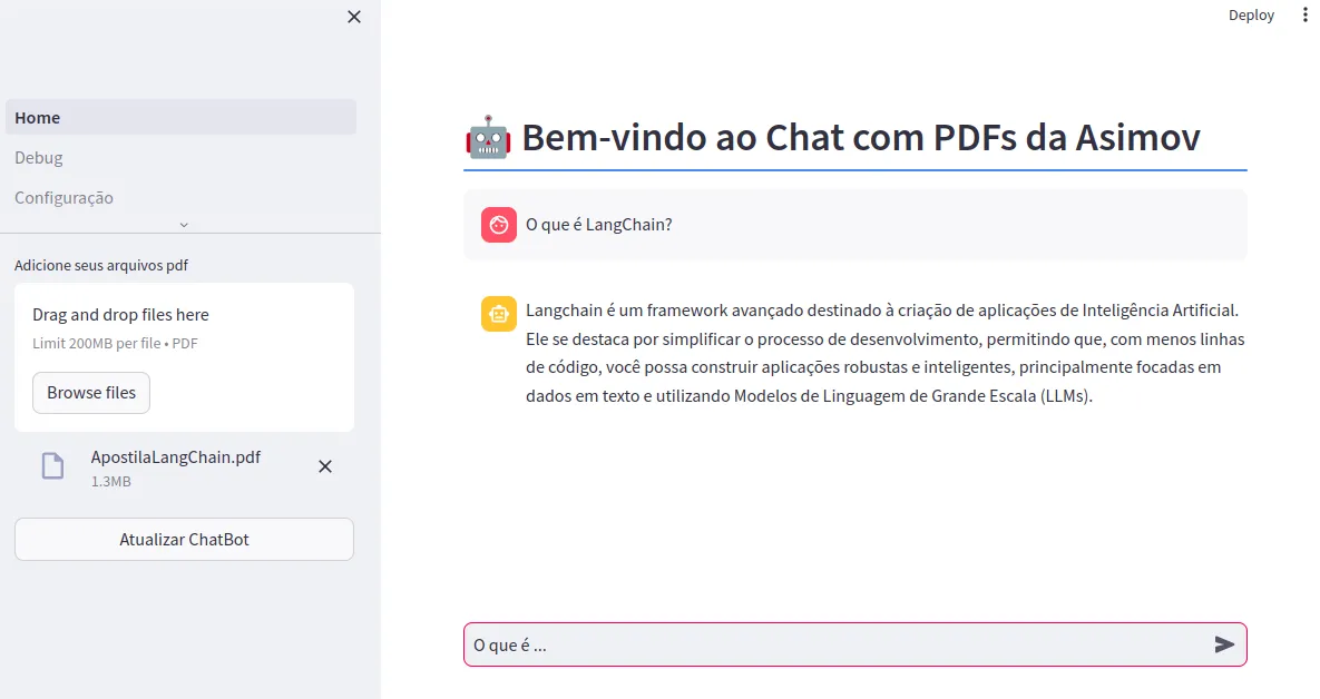 ChatPDF - Analisando PDFs com IA e LangChain | Asimov Academy